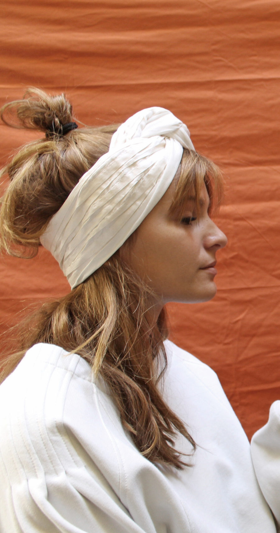 Raw silk open turban ⋆ ANDREA VIÊNTËC